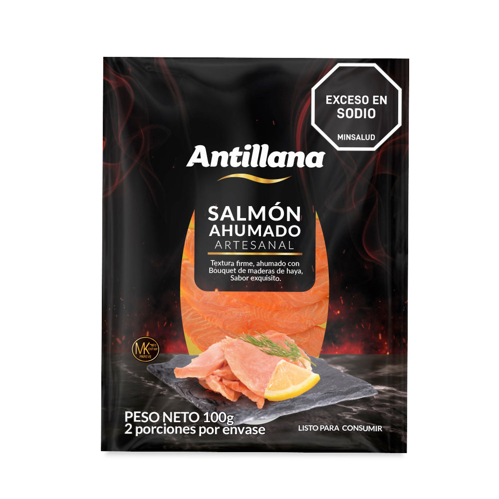 Salmón Ahumado en caliente Artesanal Antillana x 100g